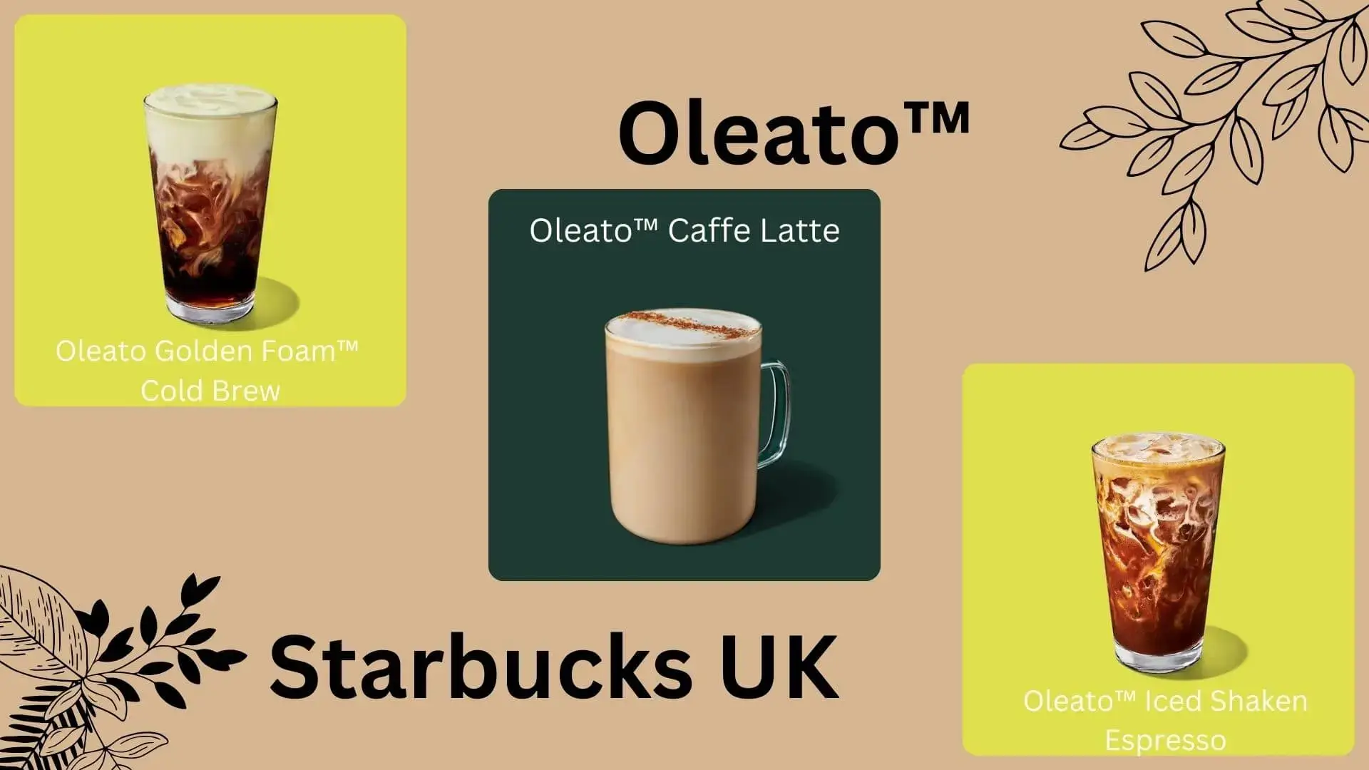 Starbucks Oleato™ Menu 2026 | Caffe Latte, Iced Shaken...